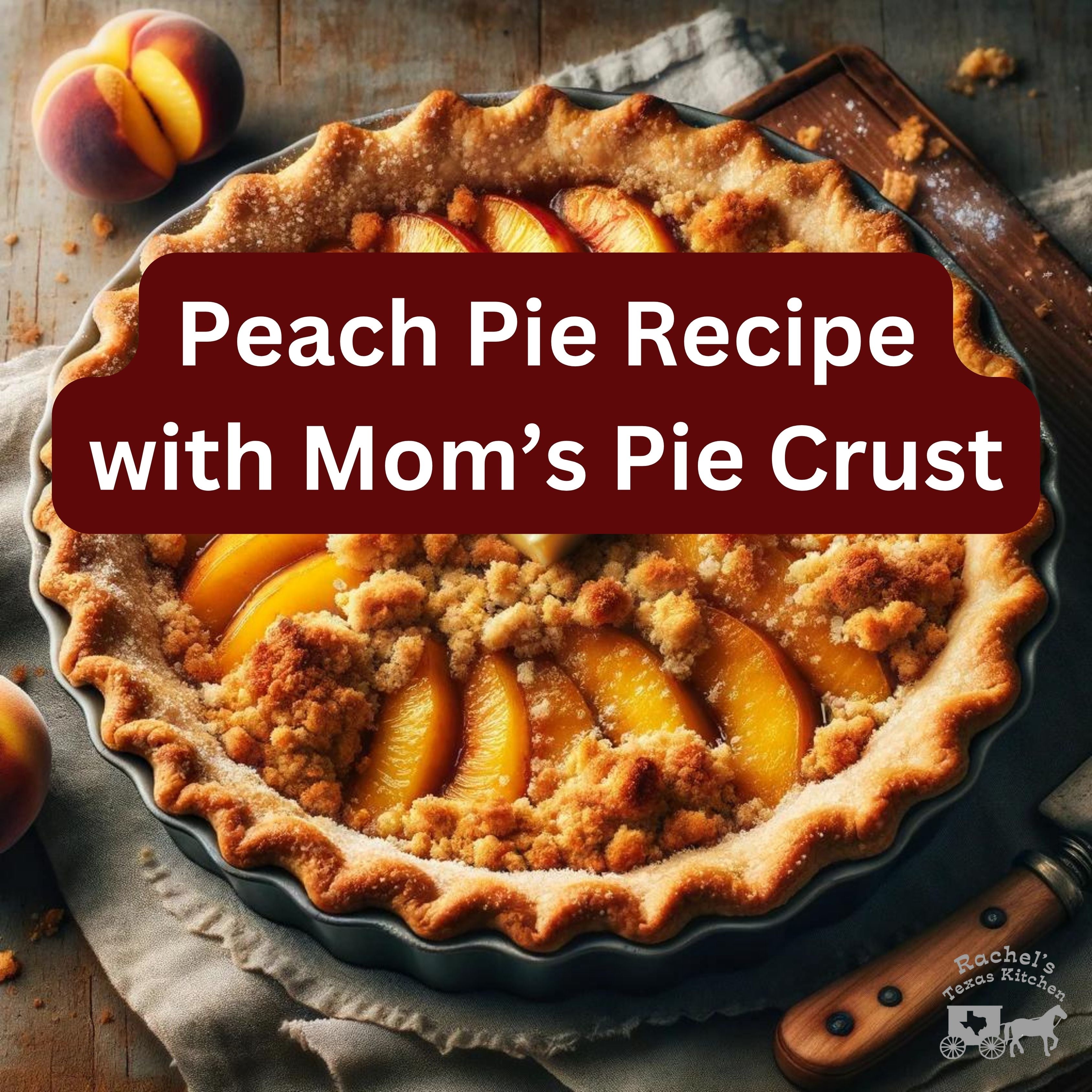 Peach Pie Recipe with Mom's Pie Crust – Rachel's Texas Kitchen